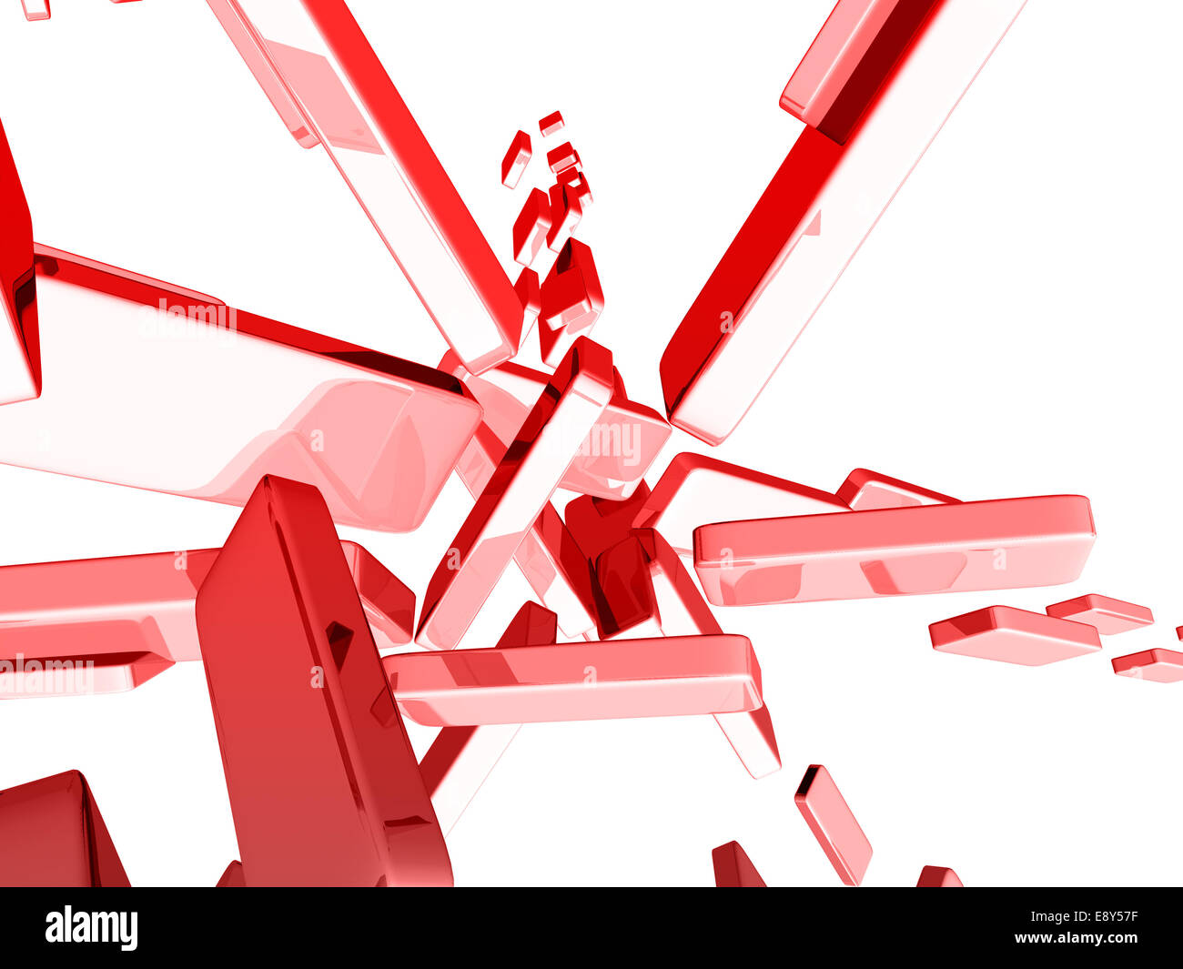 Red 3d cubes with glossy light effects Stock Photo - Alamy