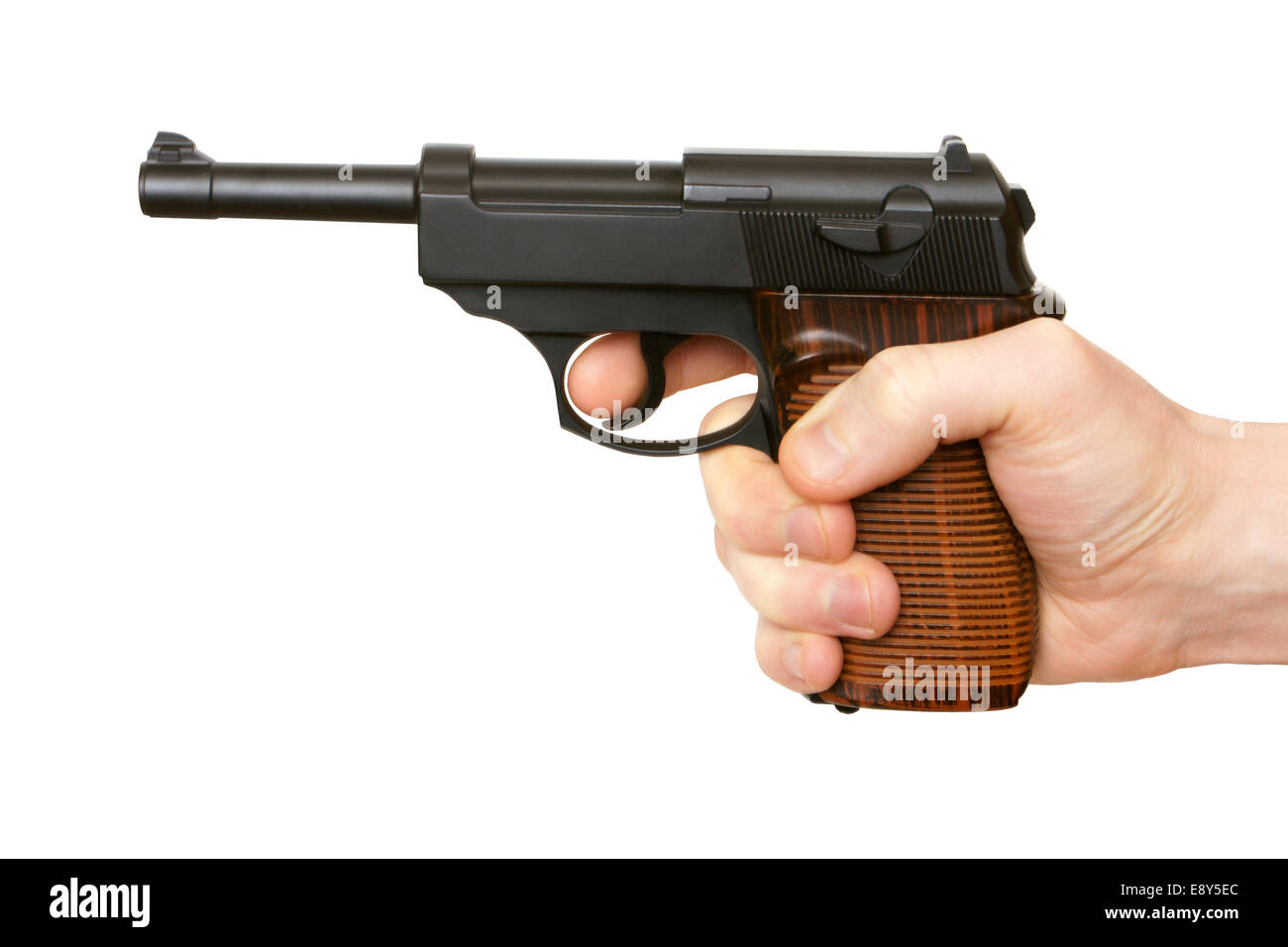 Hand with pistol Stock Photo - Alamy