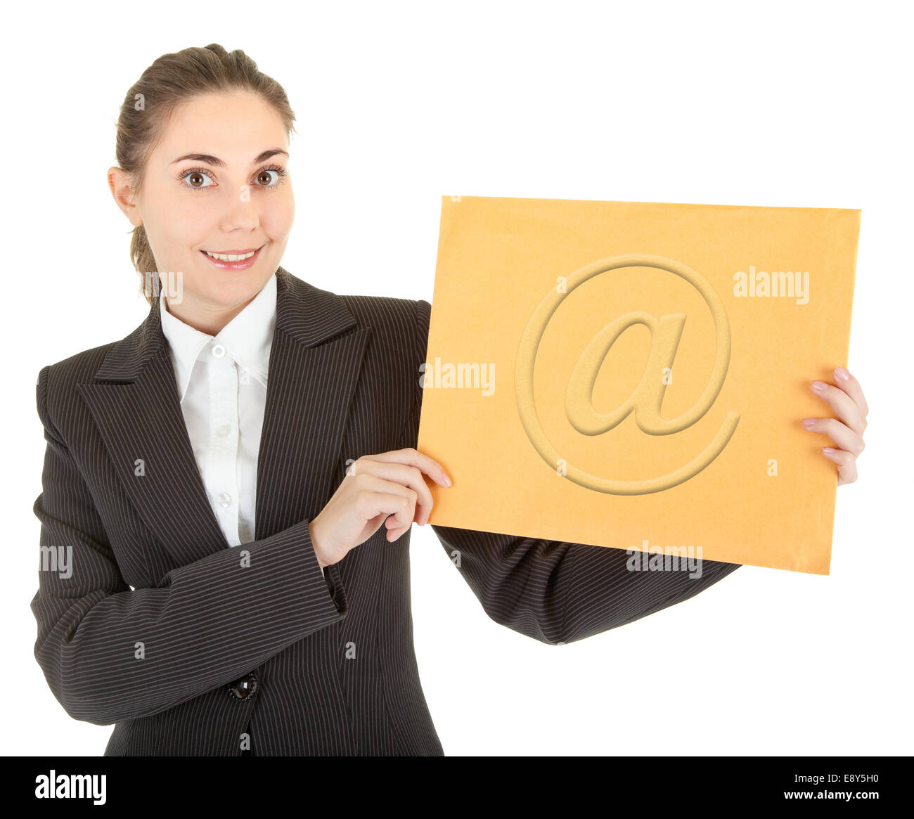 business woman with post papers Stock Photo - Alamy