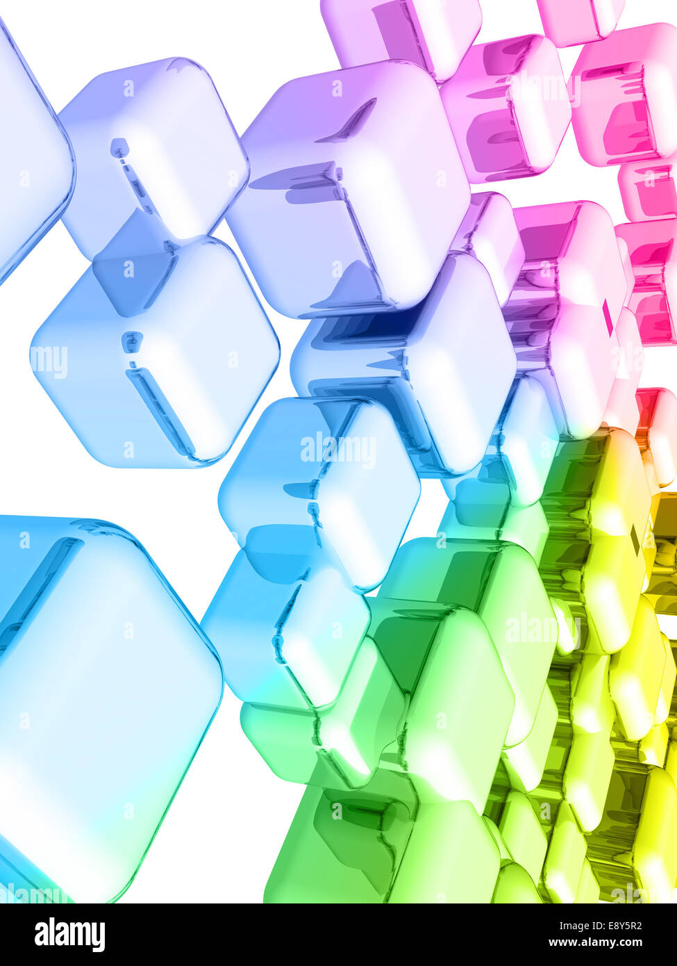 3d cubes with glossy light effects Stock Photo - Alamy