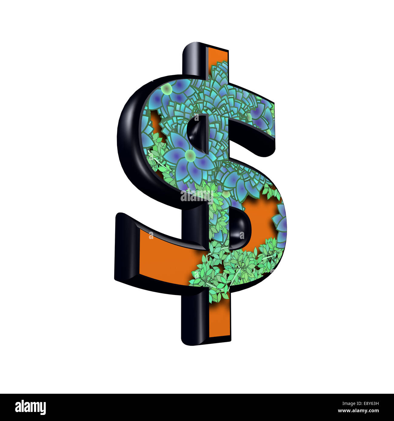 3d sign with floral design Stock Photo - Alamy