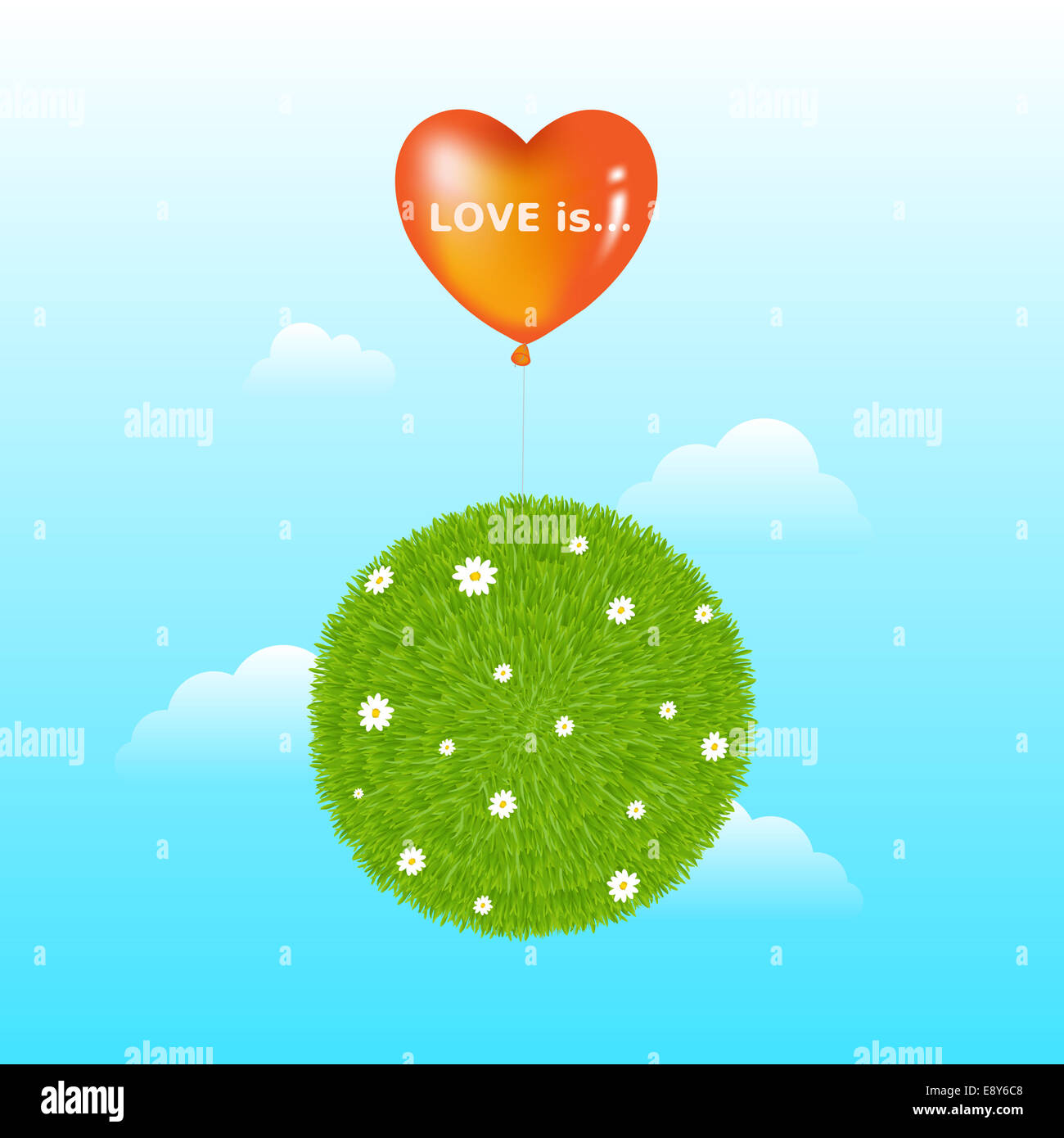 Red ballon grass hi-res stock photography and images - Alamy