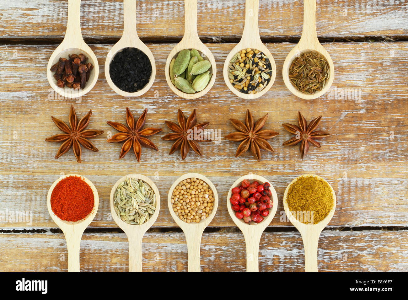 Variety wooden spoons hi-res stock photography and images - Alamy