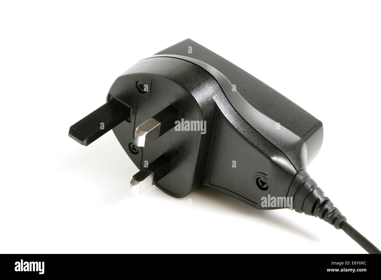Black power plug UK type Stock Photo - Alamy