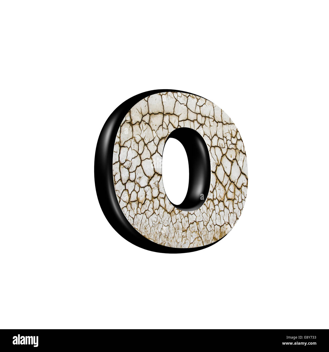 abstract 3d letter with dry ground texture Stock Photo - Alamy
