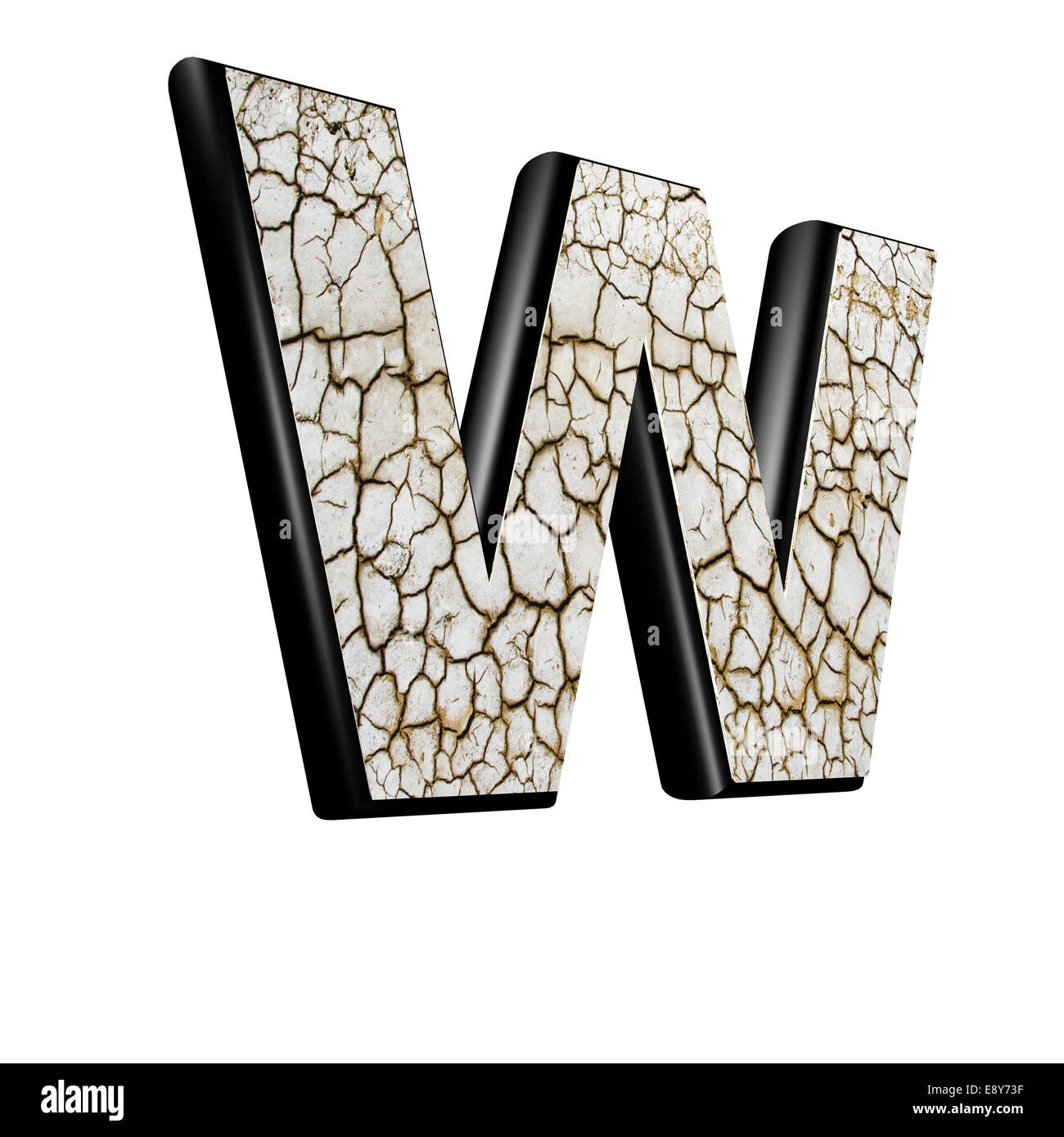 abstract 3d letter with dry ground texture - X Stock Photo - Alamy