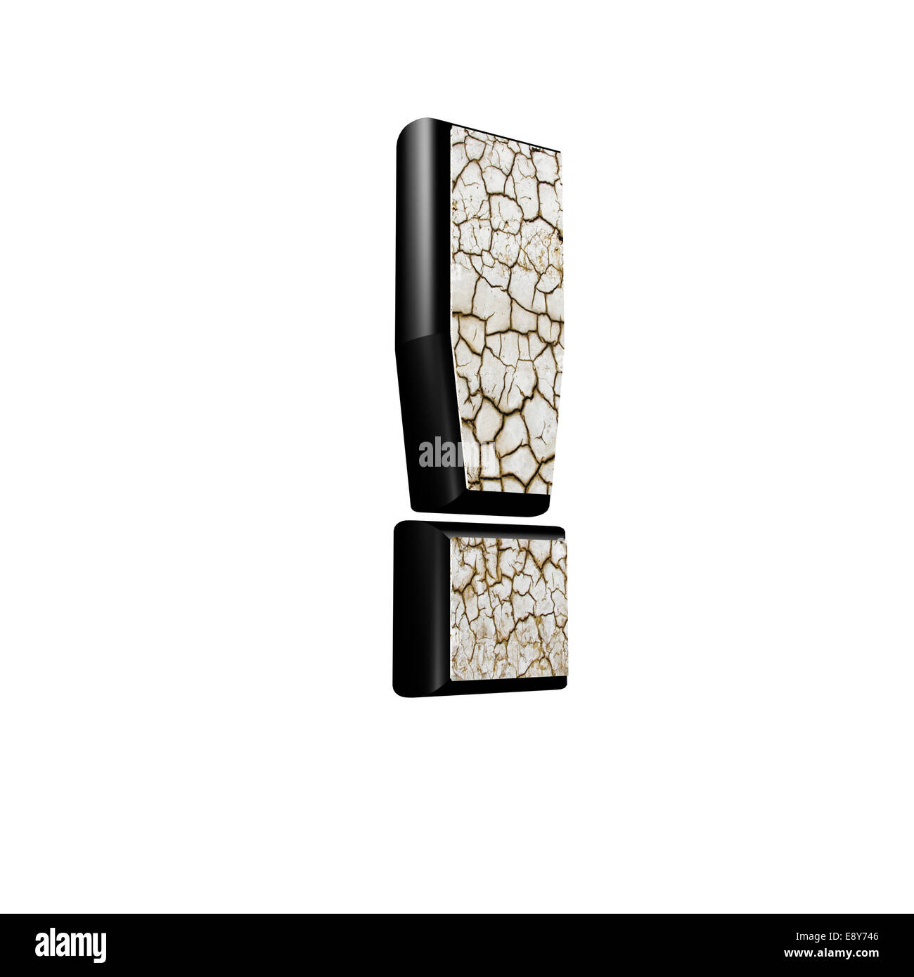 abstract 3d letter with dry ground texture Stock Photo - Alamy