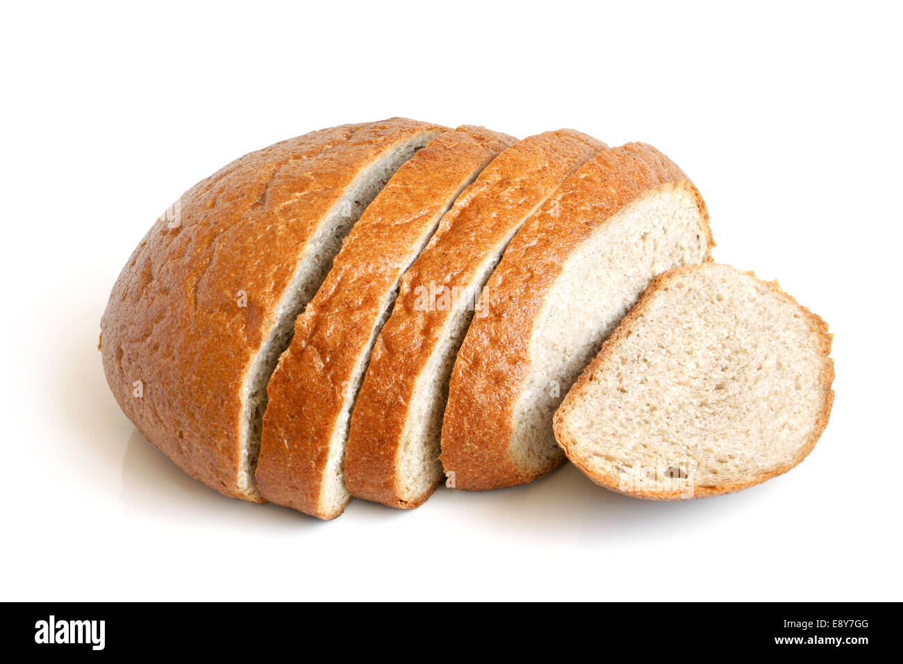 Round wholemeal bread loaf Cut Out Stock Images & Pictures - Alamy