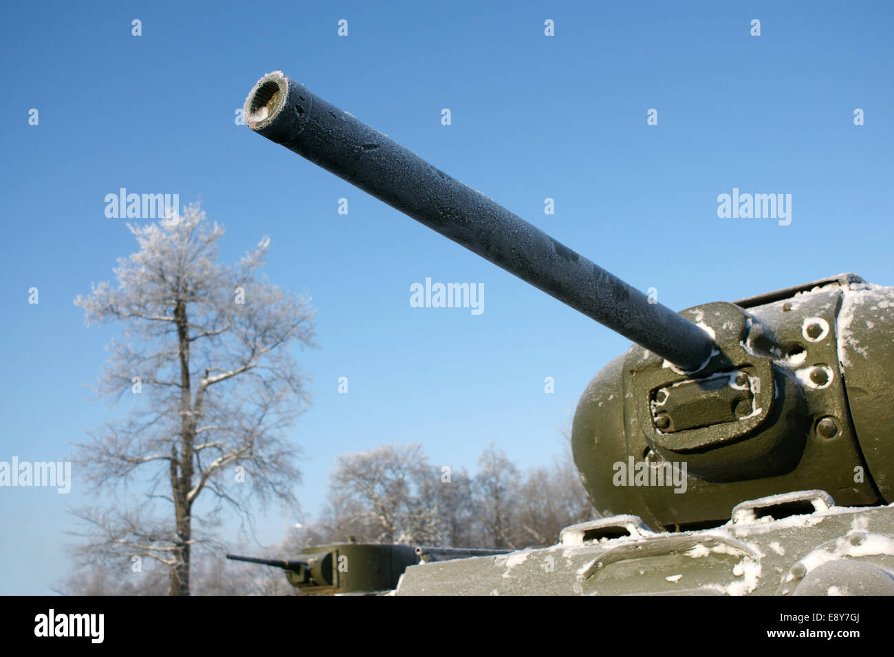 Old Soviet Union tank Stock Photo - Alamy