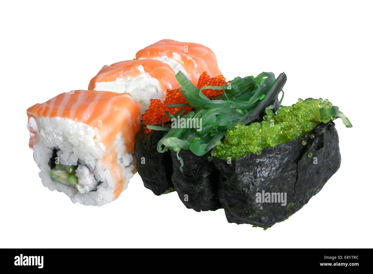 Colorful sushi roll fresh Cut Out Stock Images & Pictures - Alamy