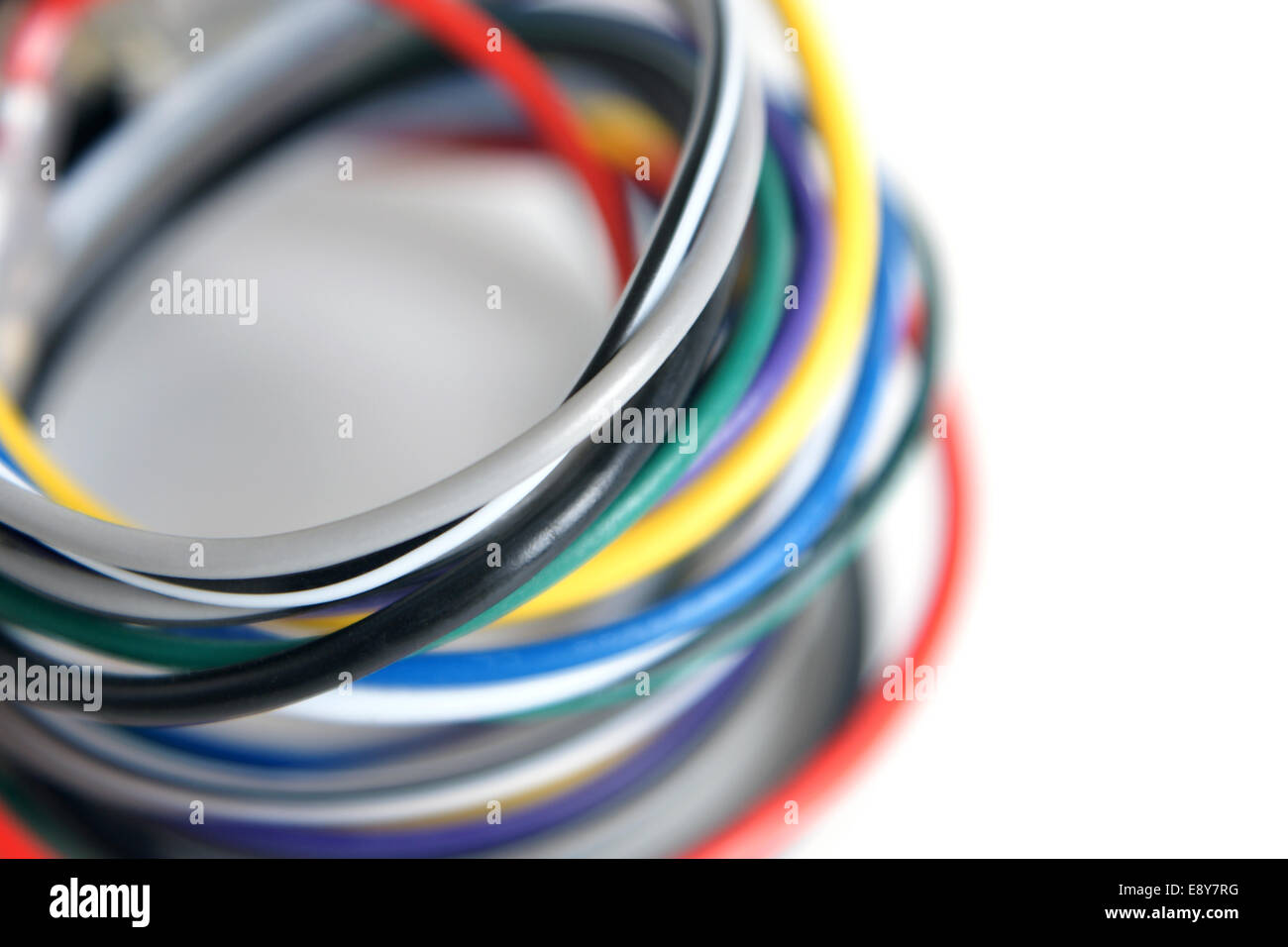 Multicolored computer cable Stock Photo - Alamy