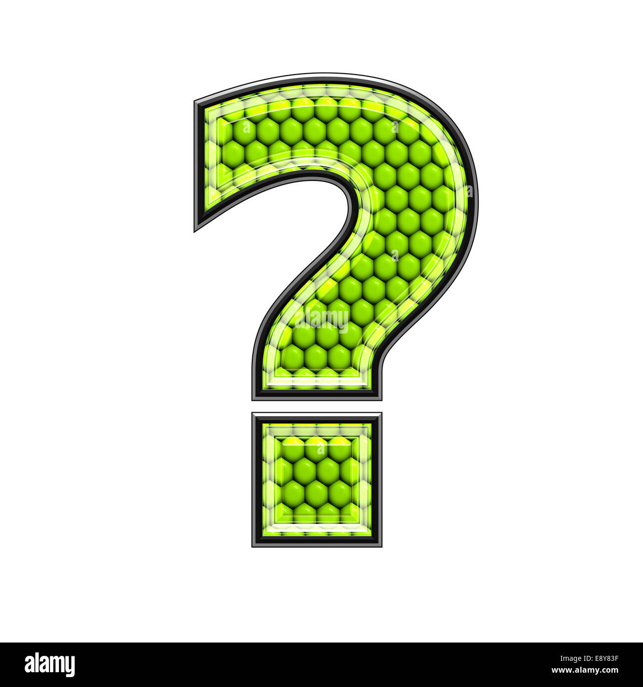 Abstract 3d letter with reptile skin texture - interrogation point ...
