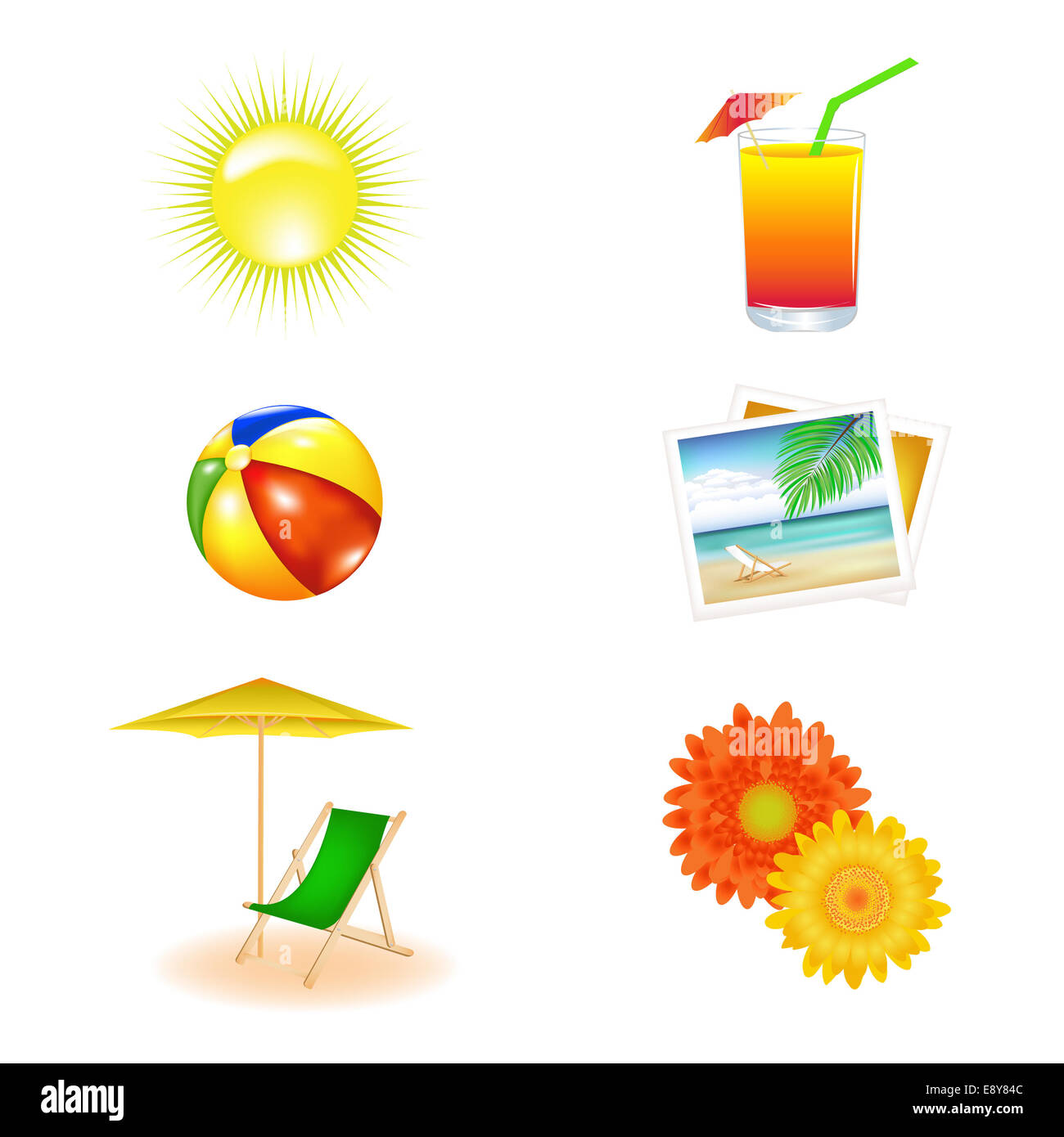 Beach Set Stock Photo - Alamy