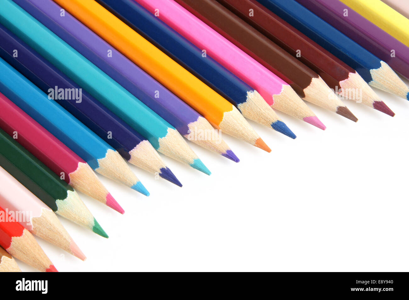 Long coloured pencils hi-res stock photography and images - Alamy