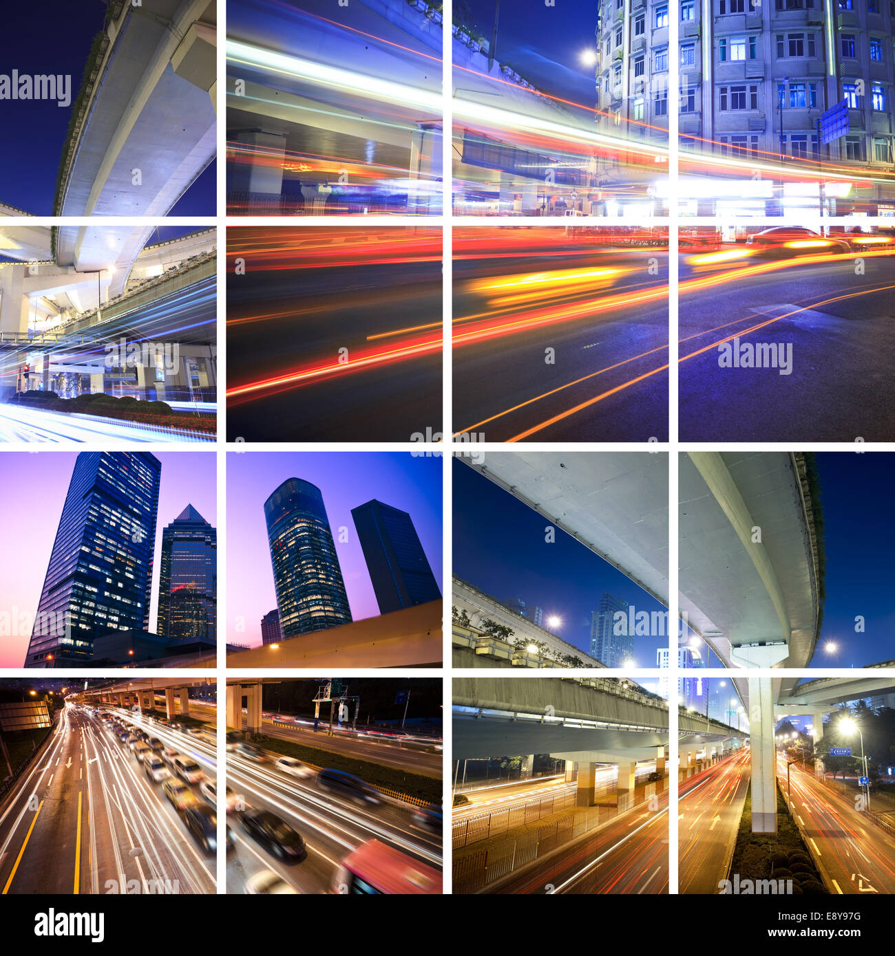 Street lights collage hi-res stock photography and images - Alamy