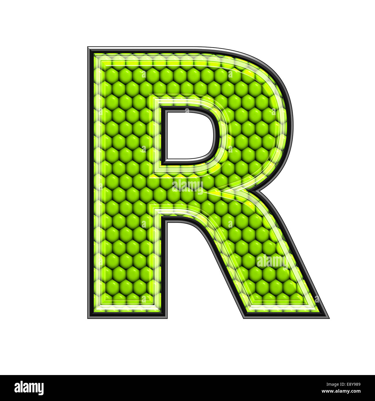 Green capital letter r colorful 3d abstract hi-res stock photography ...
