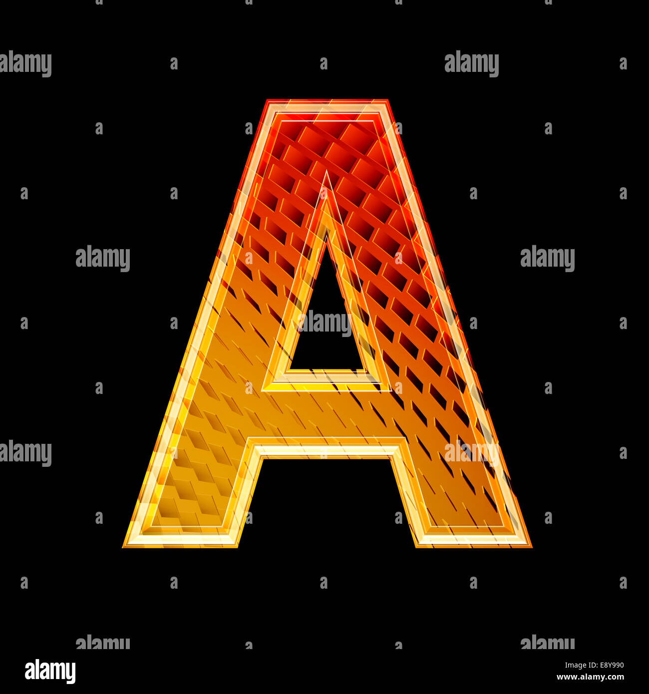 Abstract 3d letter with futuristic texture - A Stock Photo - Alamy