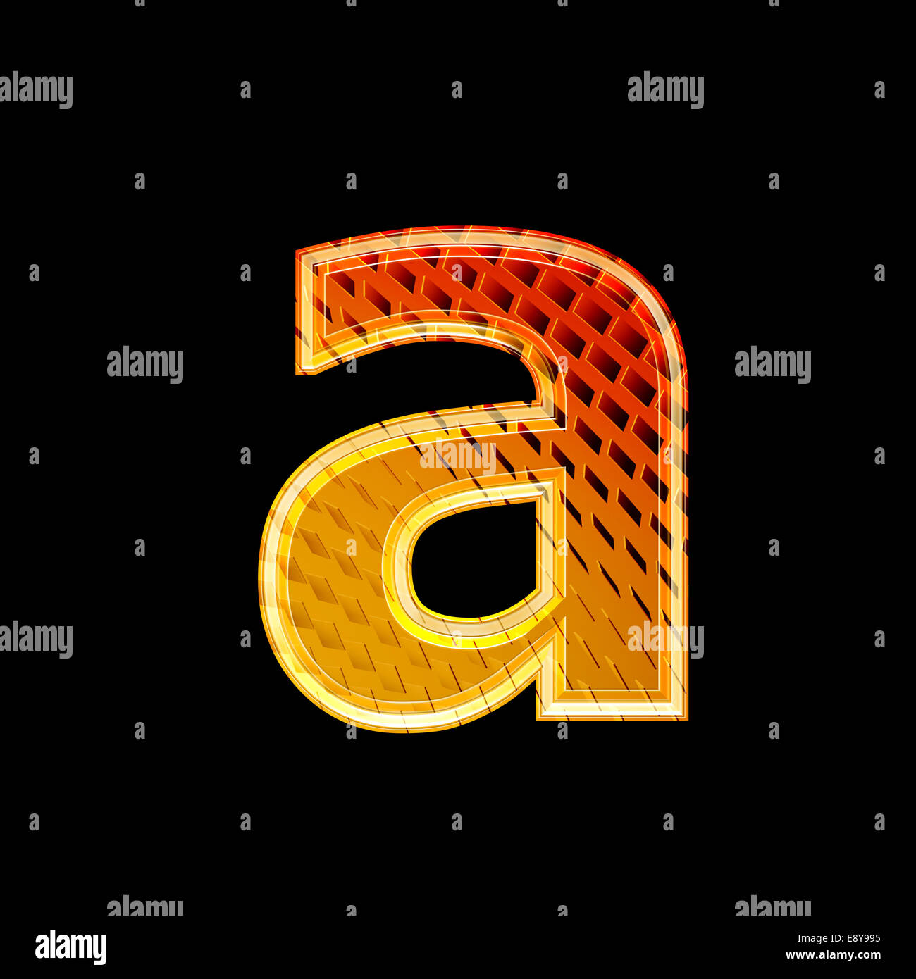 Abstract 3d letter with futuristic texture - A Stock Photo - Alamy