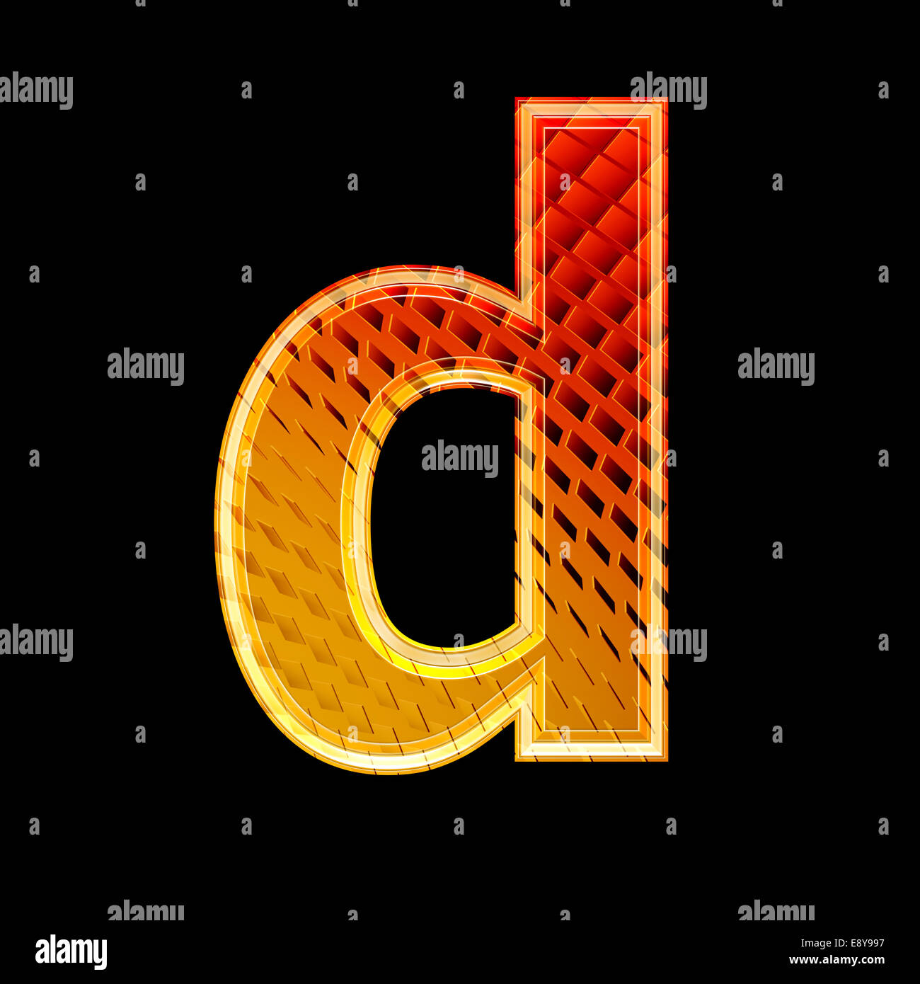 Abstract 3d letter with futuristic texture - D Stock Photo - Alamy