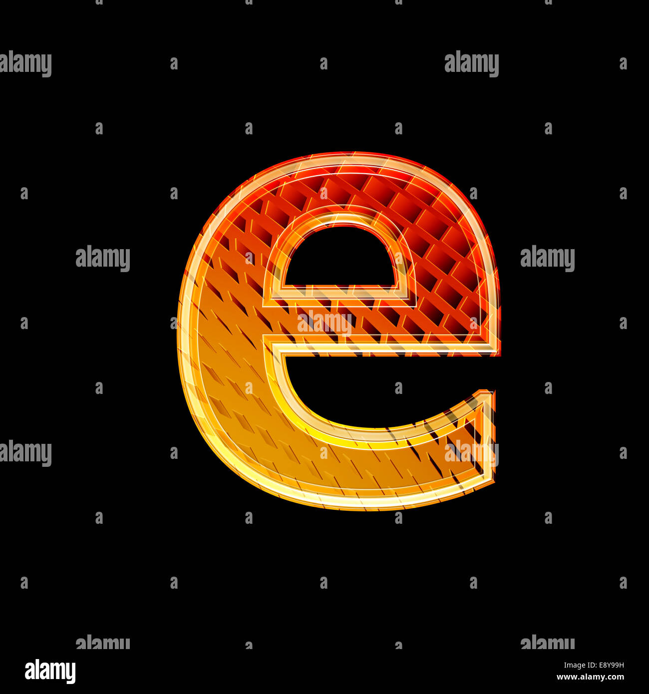 Abstract 3d letter with futuristic texture - E Stock Photo - Alamy