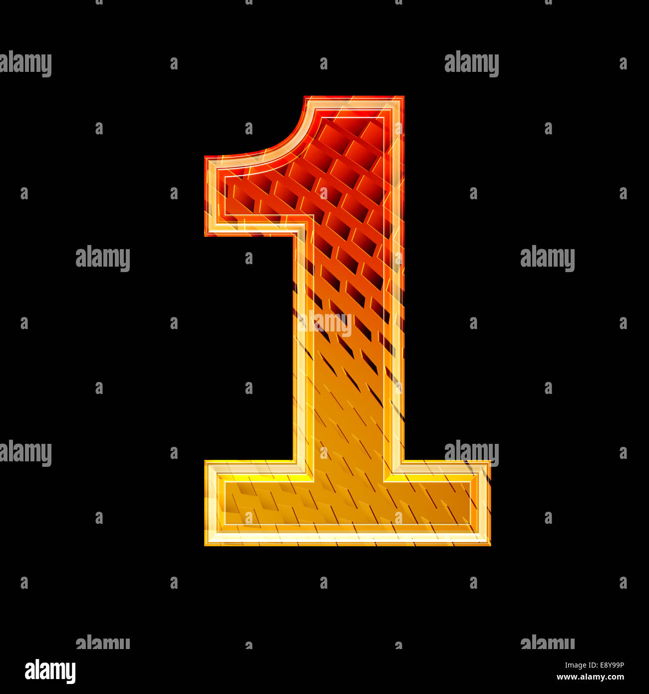 Abstract 3d digit with futuristic texture - 1 Stock Photo - Alamy