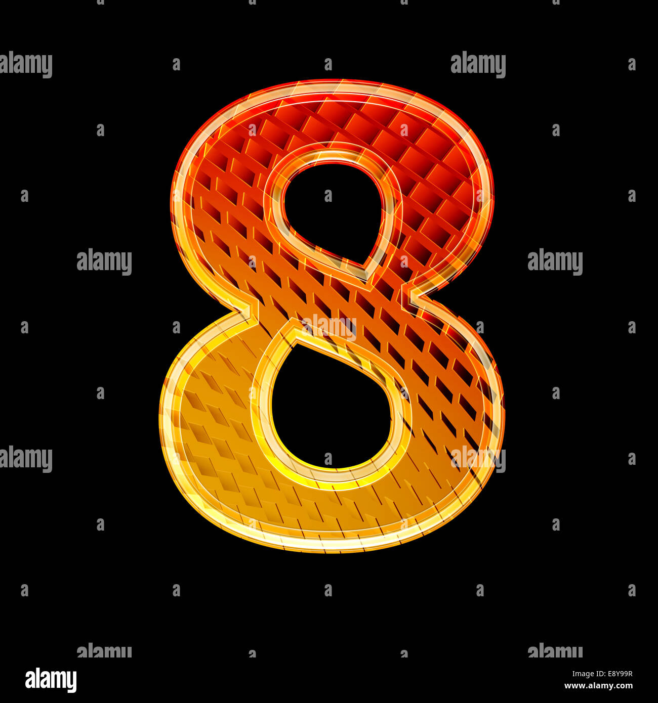 Abstract 3d digit with futuristic texture - 8 Stock Photo - Alamy