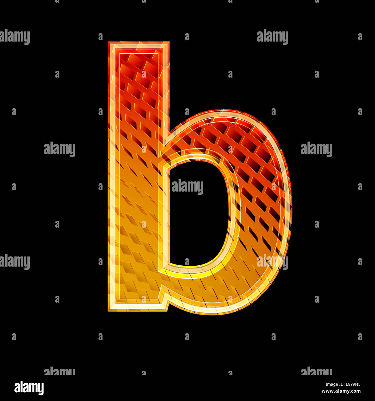 Abstract 3d letter with futuristic texture - B Stock Photo - Alamy