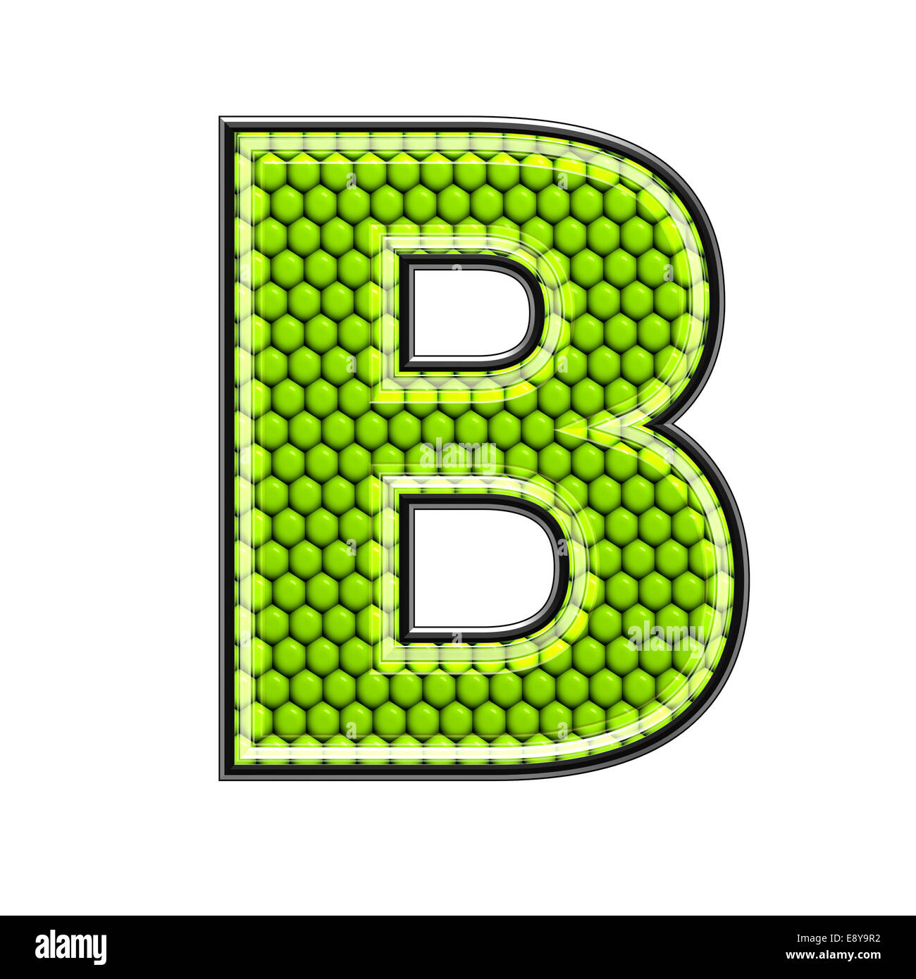 Abstract 3d letter with reptile skin texture - B Stock Photo - Alamy