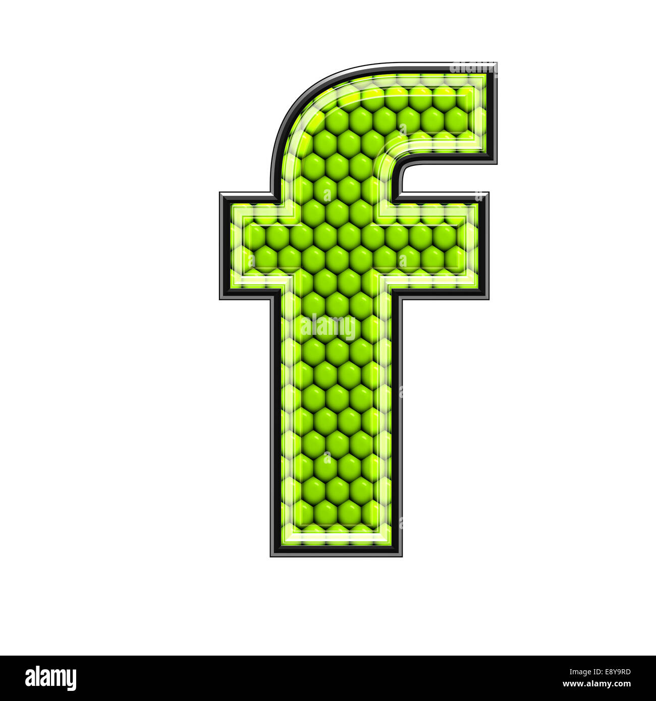 Abstract 3d letter with reptile skin texture - F Stock Photo - Alamy