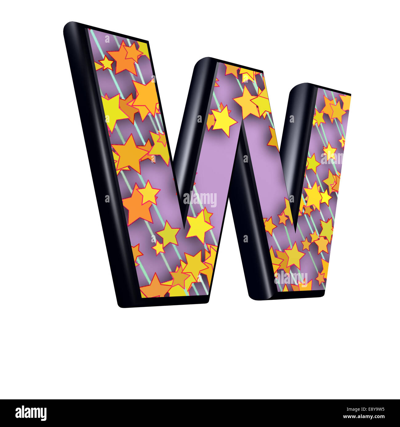 3d letter with decorative star texture Stock Photo - Alamy