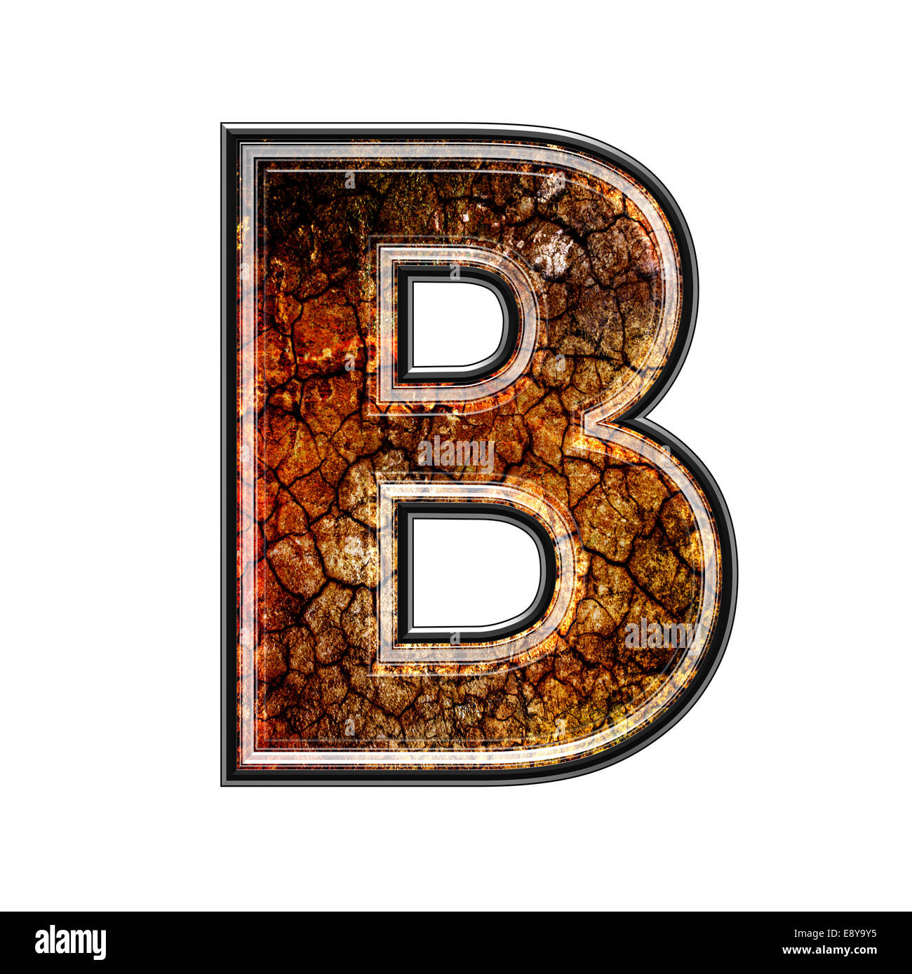 3d letter with grunge texture - b Stock Photo - Alamy