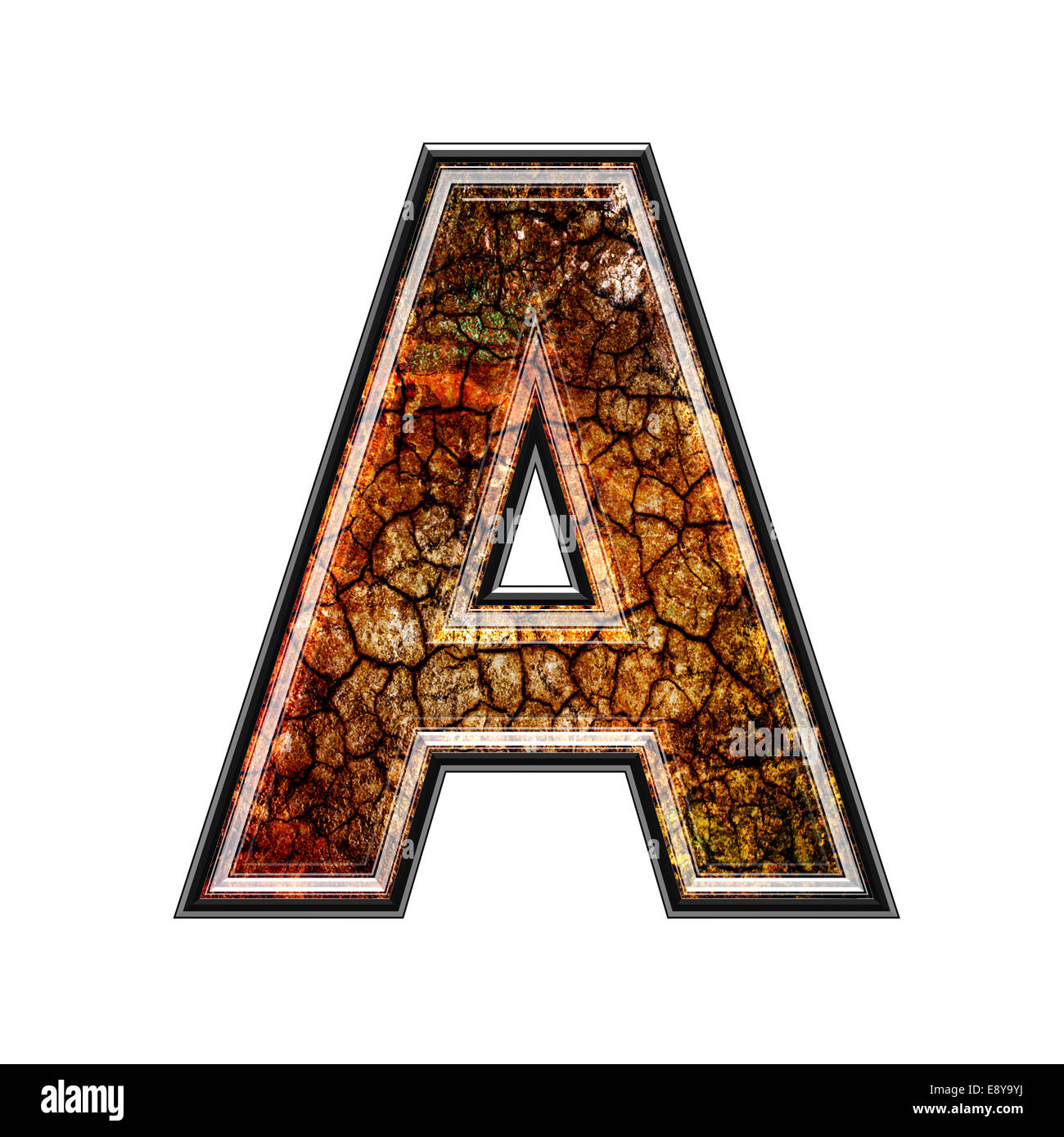 3d letter with grunge texture - A Stock Photo - Alamy