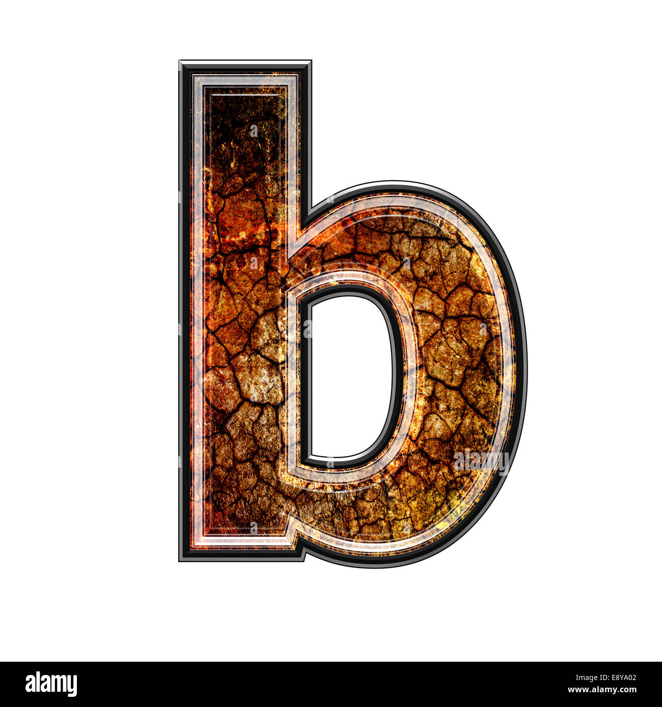 3d letter with grunge texture - B Stock Photo - Alamy