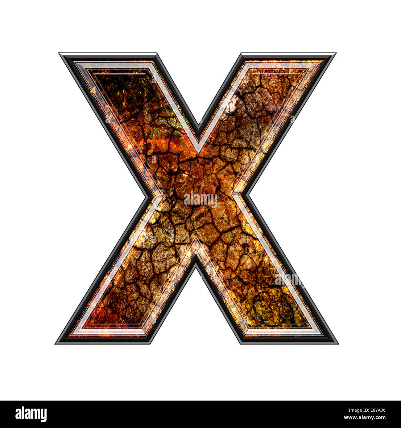 3d letter with grunge texture - X Stock Photo - Alamy
