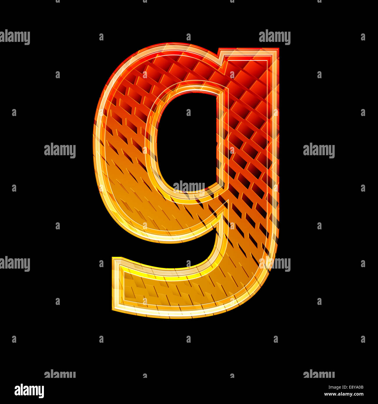 Abstract 3d letter with futuristic texture - G Stock Photo - Alamy