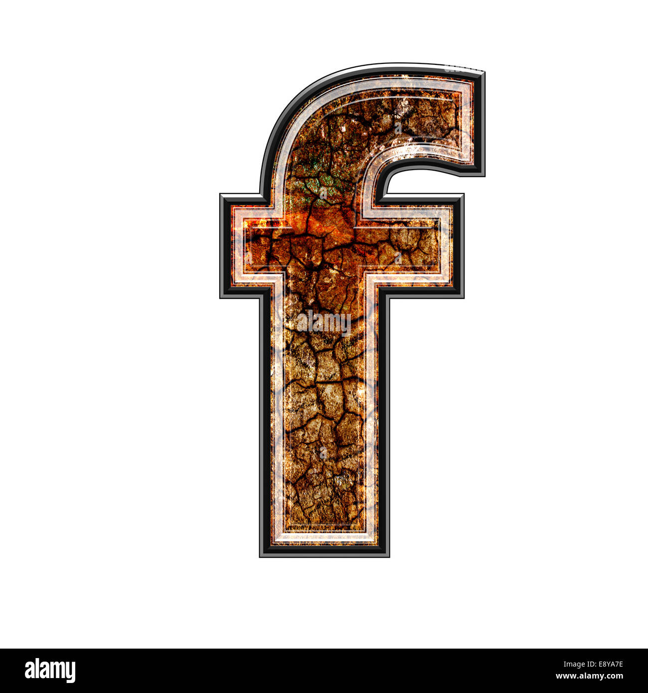 3d letter with grunge texture - F Stock Photo - Alamy