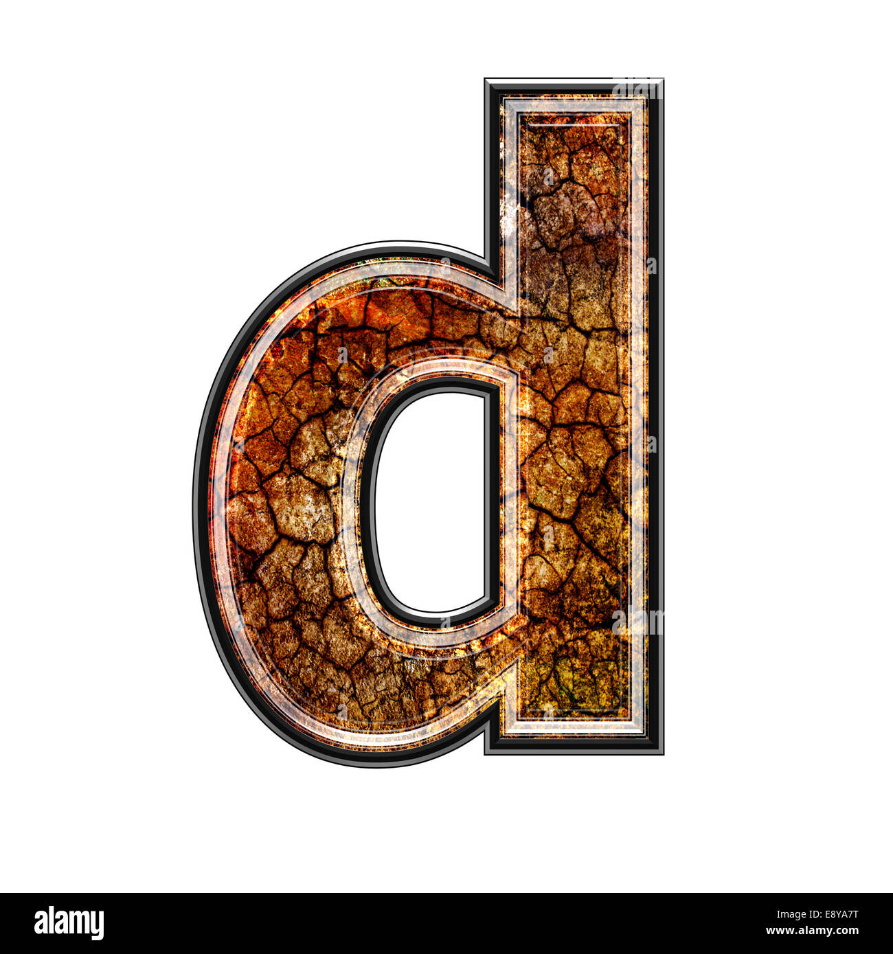3d letter with grunge texture - D Stock Photo - Alamy