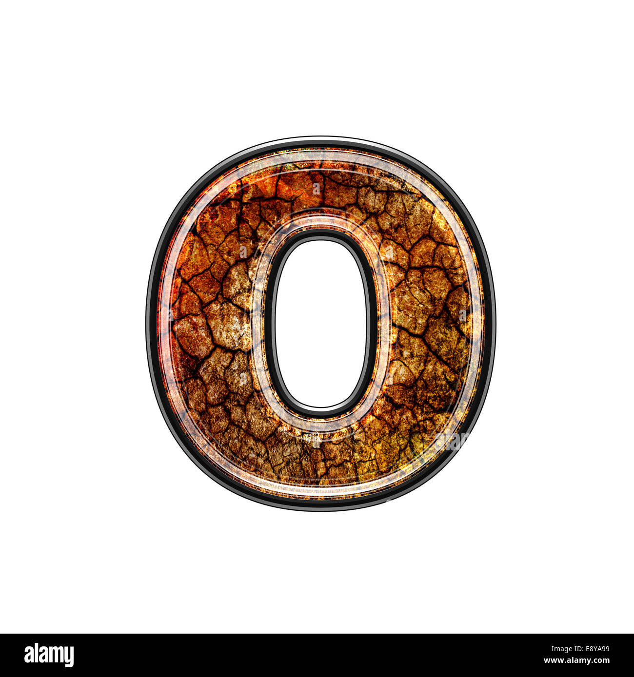 3d letter with grunge texture - o Stock Photo - Alamy