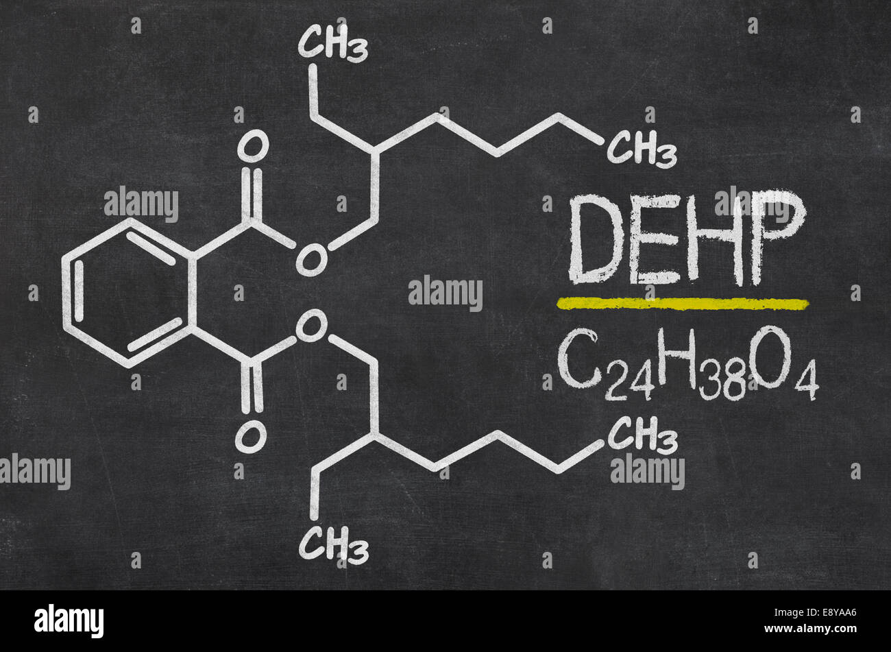 Blackboard with the chemical formula of DEHP Stock Photo - Alamy