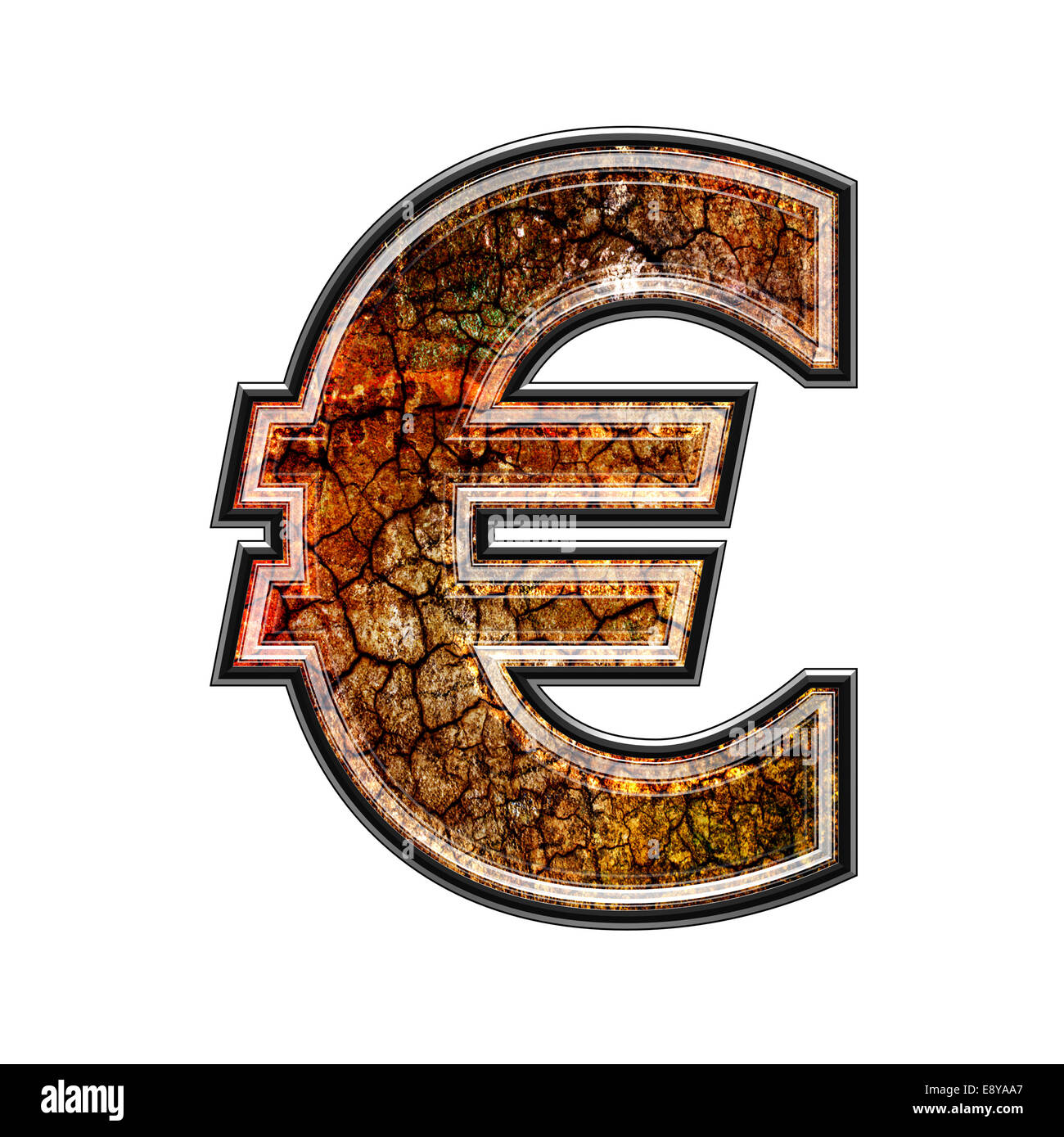 3d currency sign with grunge texture - Euro Stock Photo - Alamy
