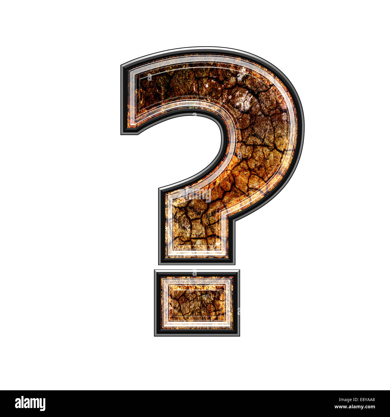 3d interrogation point with grunge texture - G Stock Photo - Alamy