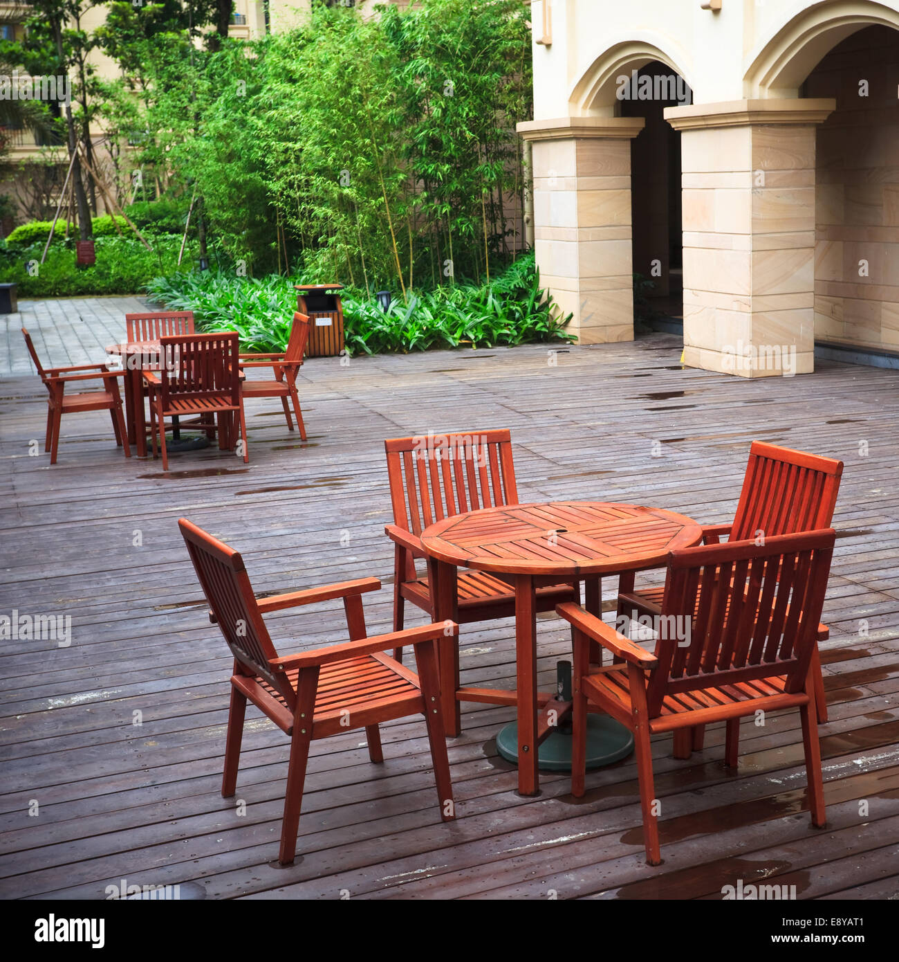 Courtyard furniture furniture hotel hotel seating hi-res stock ...
