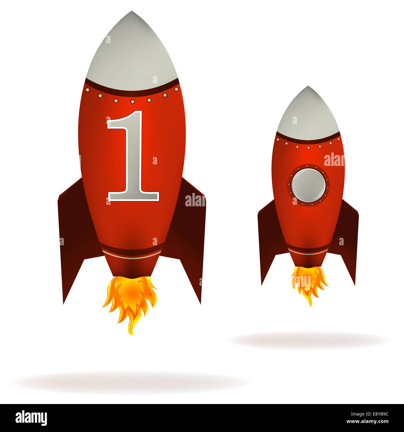 Starting Red Rockets Stock Photo - Alamy