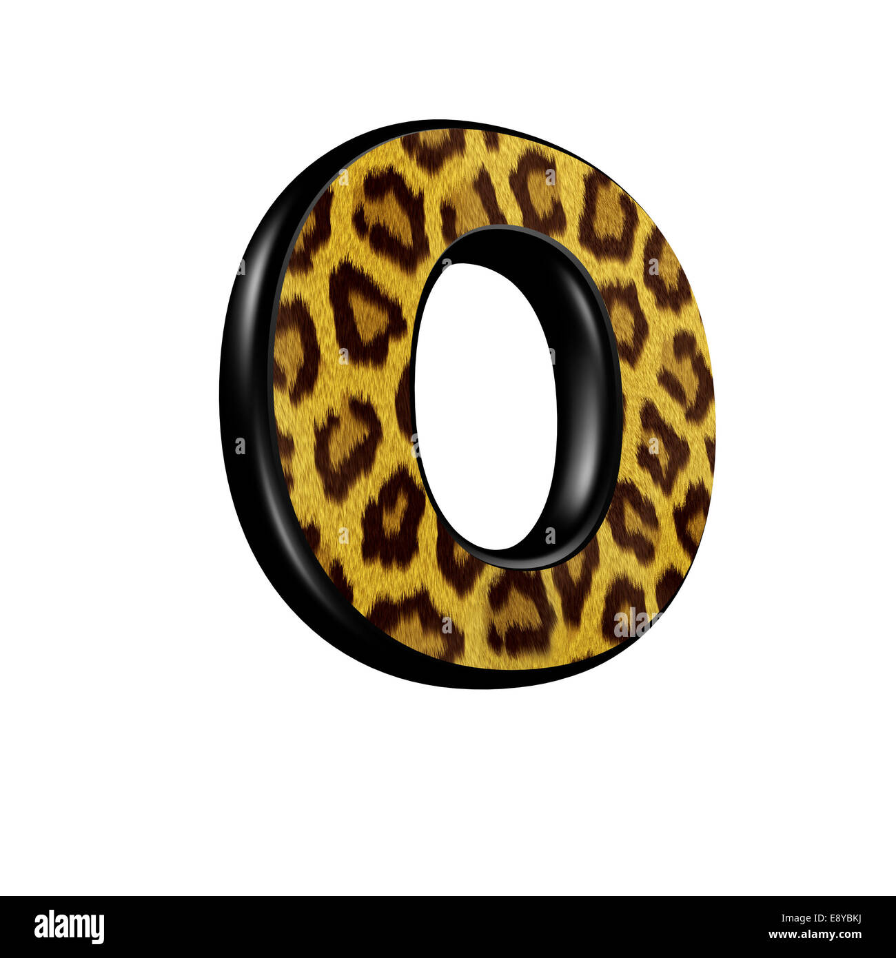3d letter with panther skin texture - O Stock Photo - Alamy
