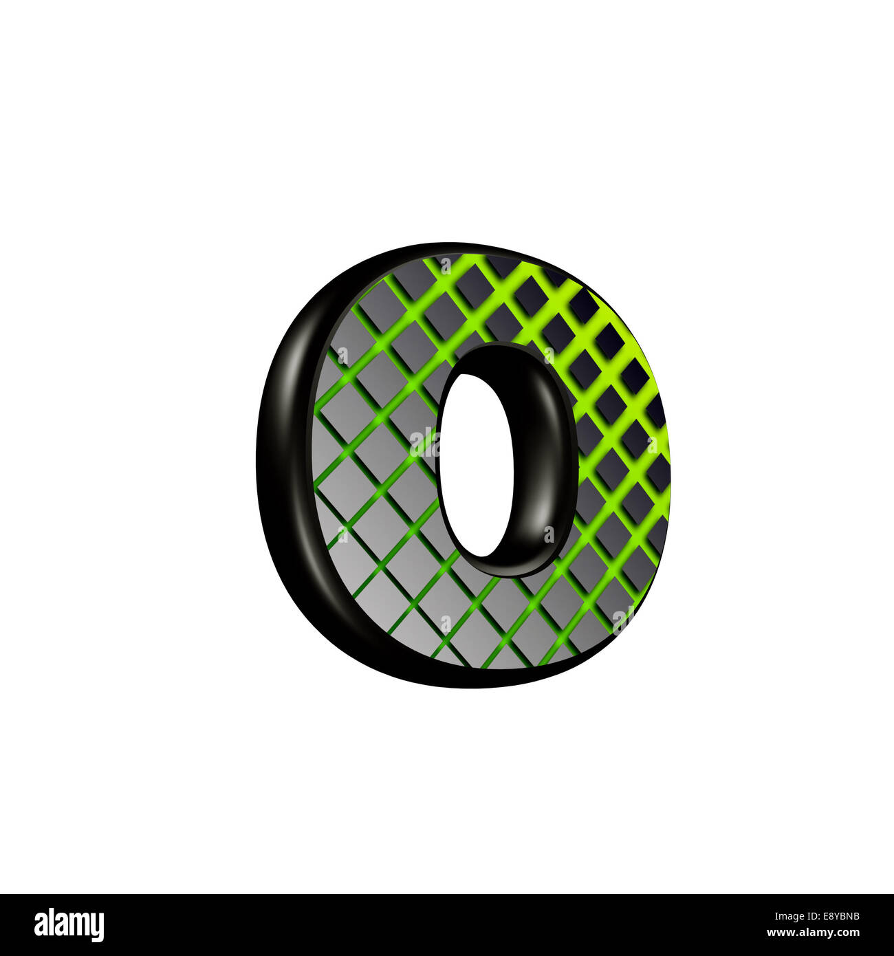 3d letter with green futuristic texture - O Stock Photo - Alamy