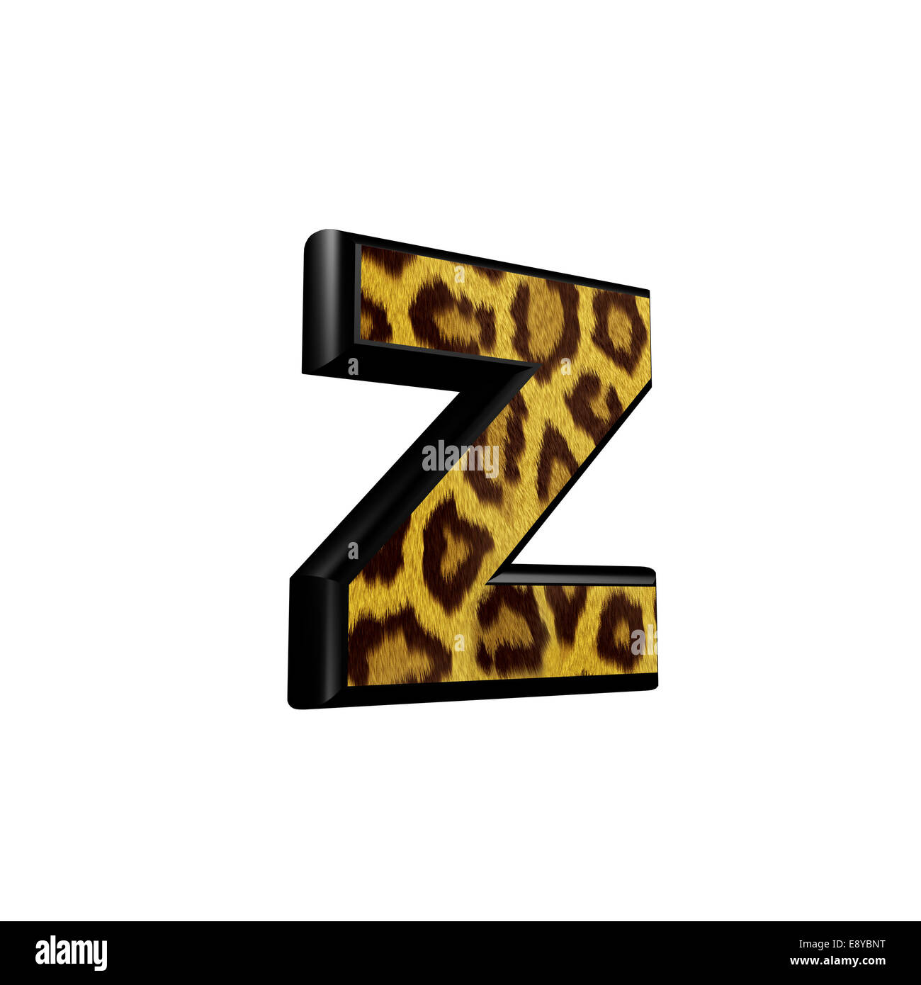 3d letter with panther skin texture - Z Stock Photo - Alamy