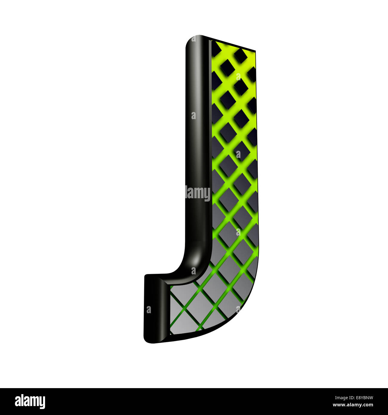 3d letter with green futuristic texture - J Stock Photo - Alamy