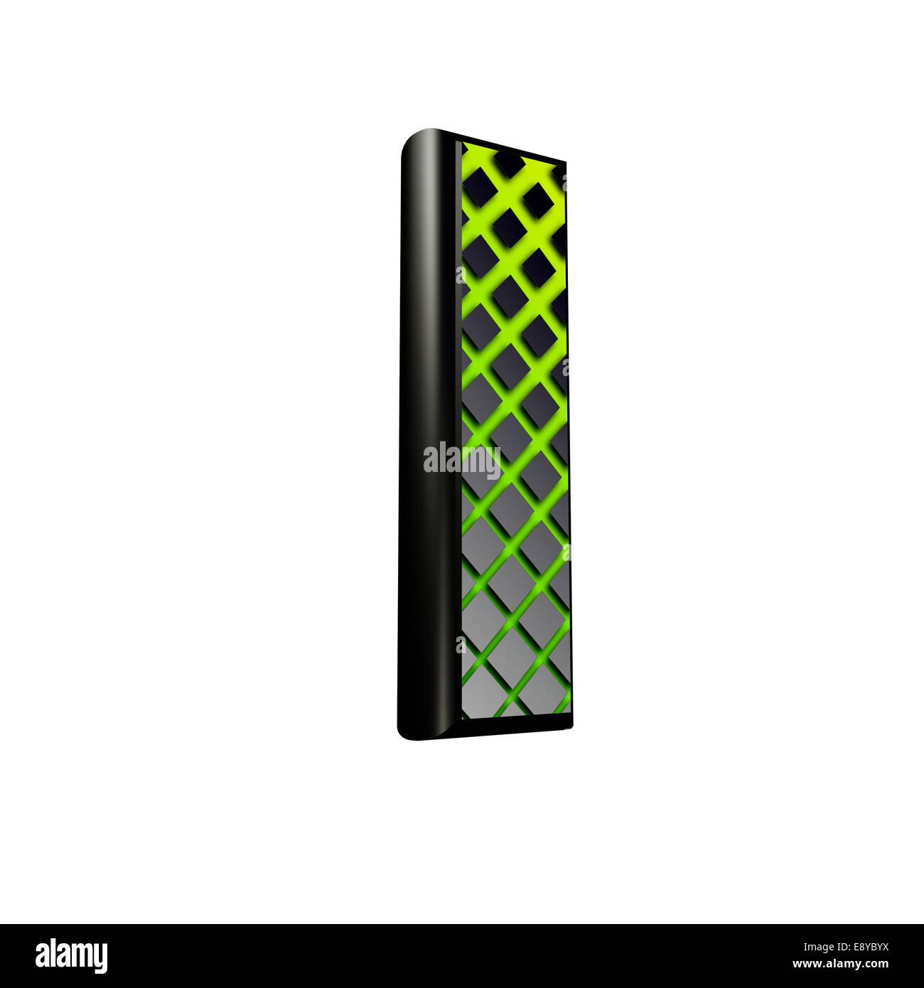 3d letter with green futuristic texture - L Stock Photo - Alamy