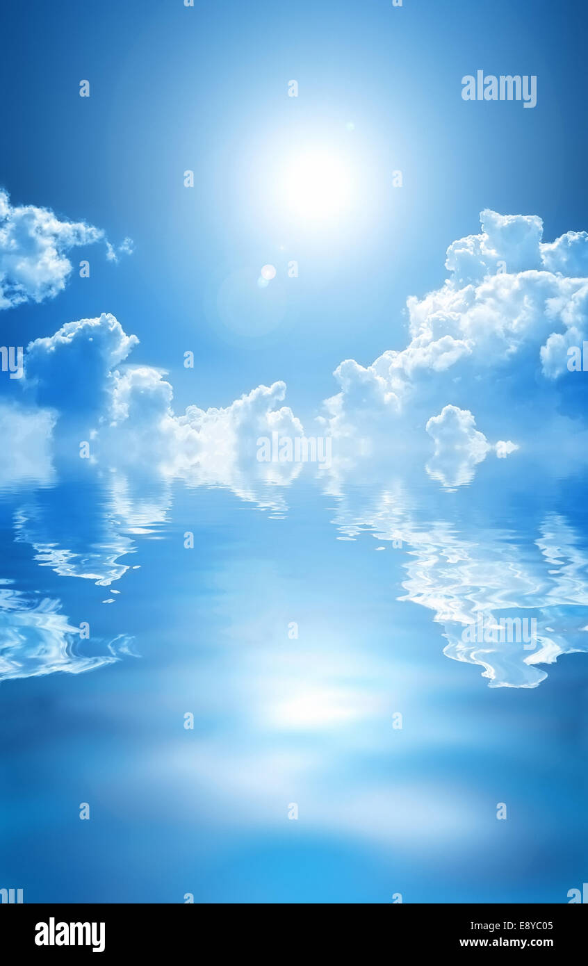 blue sky ocean Stock Photo - Alamy