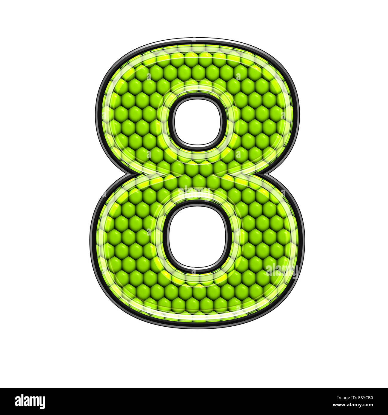 Abstract 3d digit with reptile skin texture - 8 Stock Photo - Alamy
